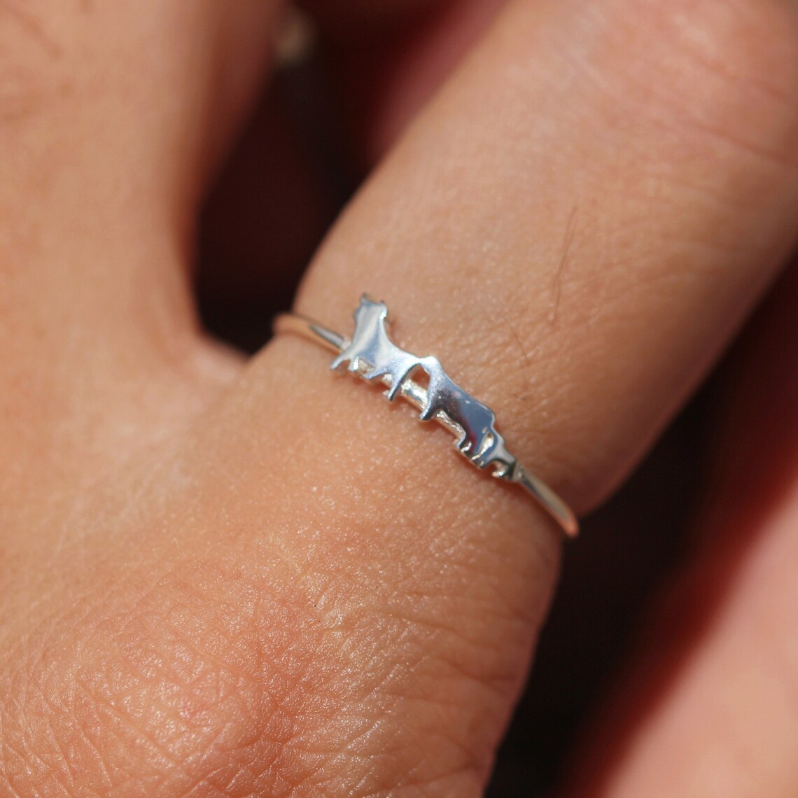 925 Silver Cow Family Ringbull Cow Ringsilver Custom Bull - Etsy