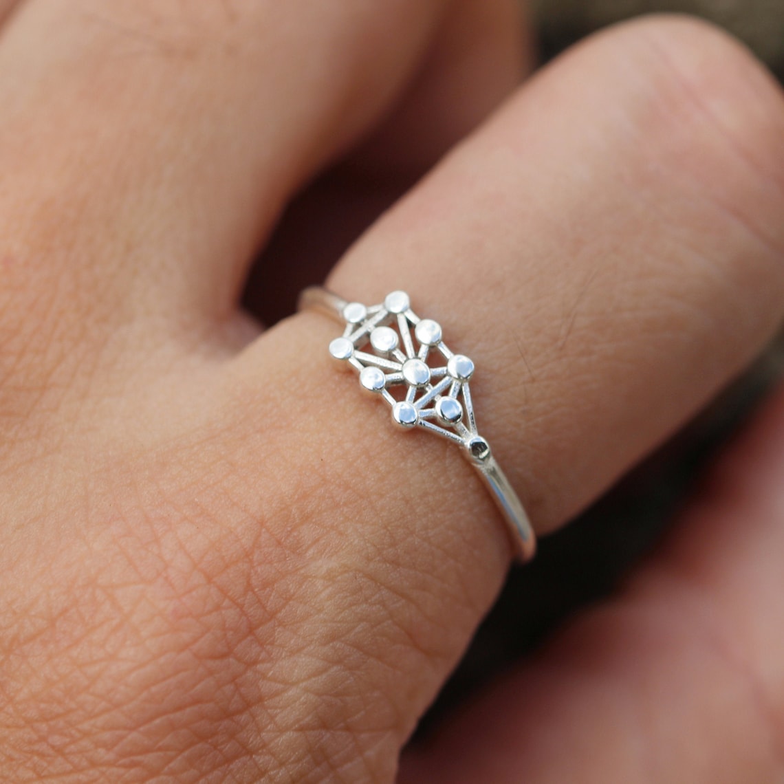 Sterling Silver Kabala Tree Ring Kabbalah Tree of Life Silver | Etsy