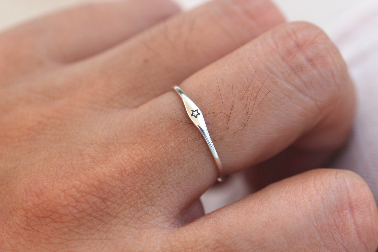 Midi Silver Star Ring,sterling Silver Dainty Ring,tiny Ring Silver,star ...