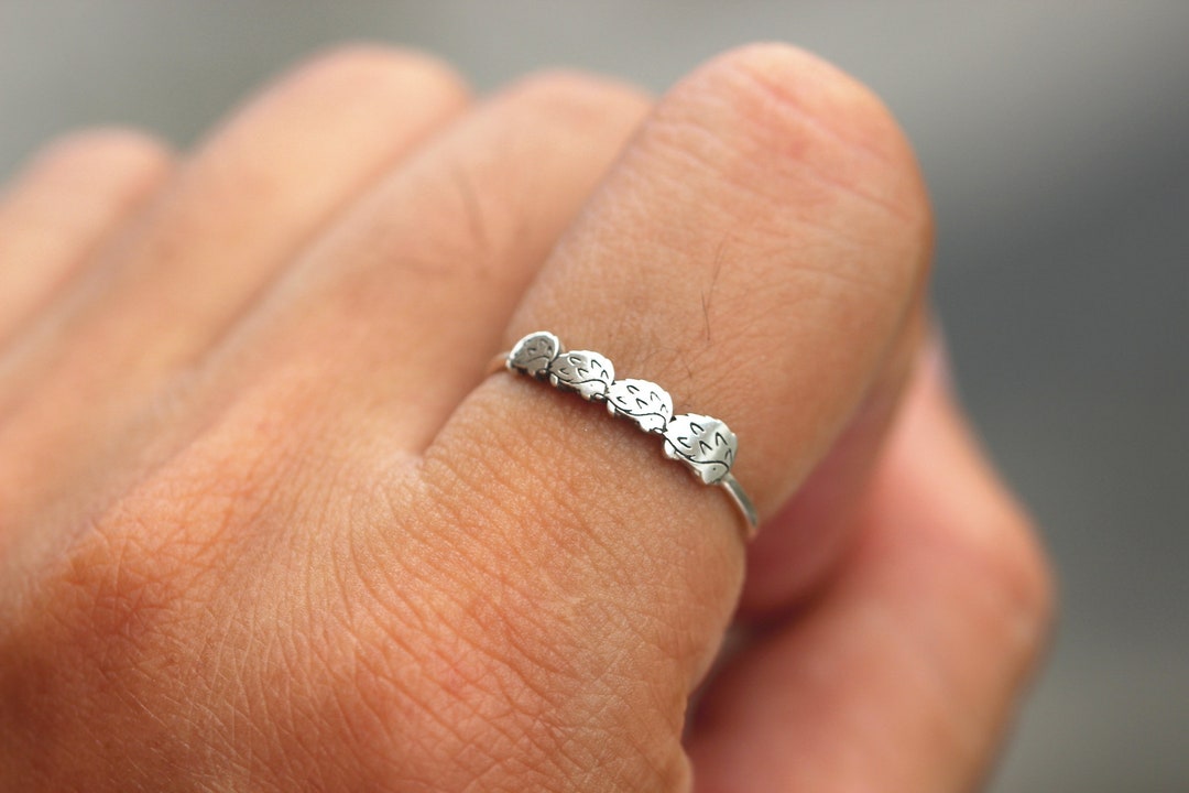 Personalized Family Jewelry,custom Family Ring,lovely Silver Hedgehog ...