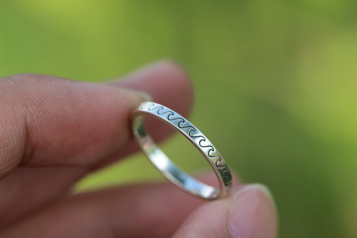 Sterling silver Wave RingWATER Wave RingOcean Waves | Etsy