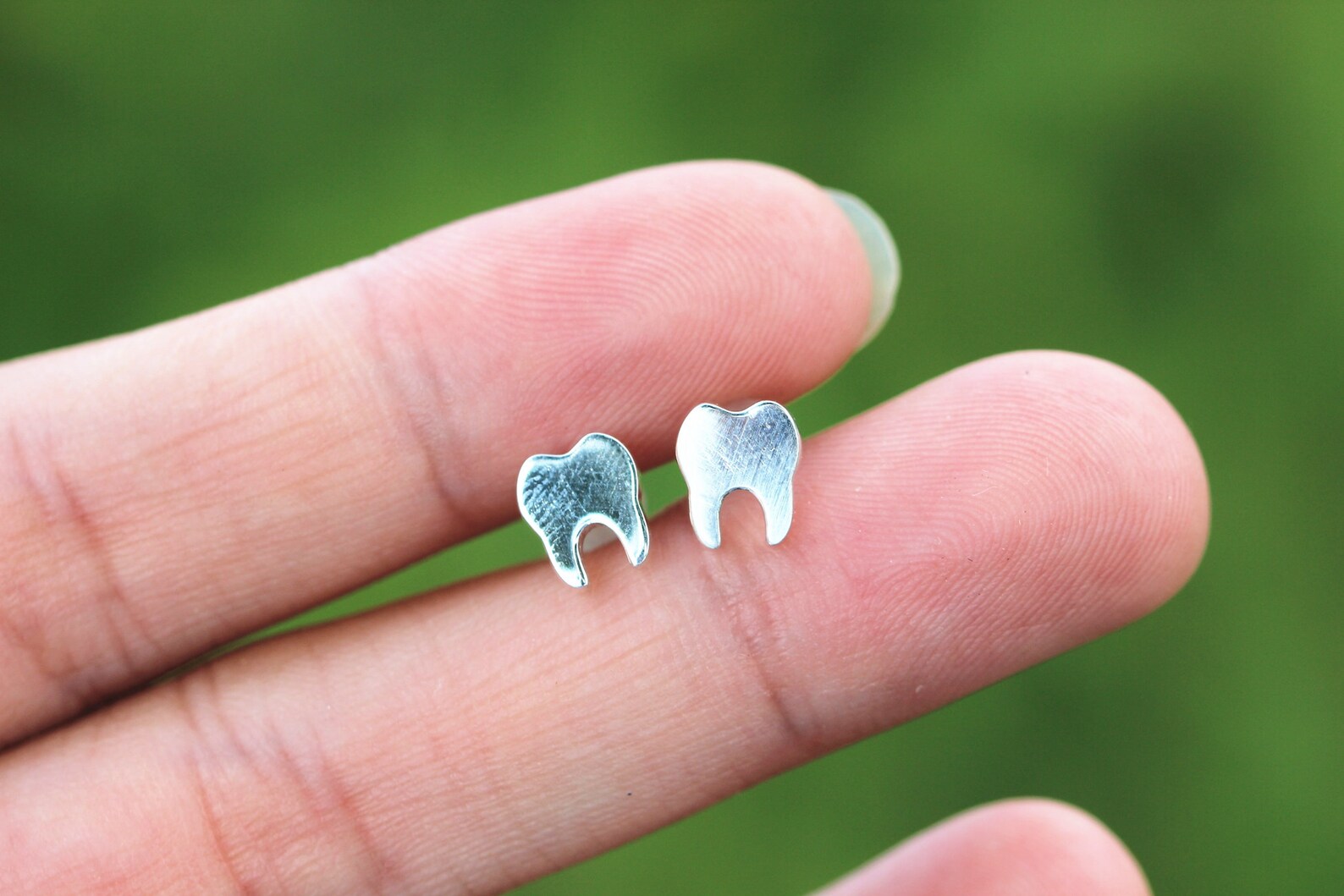 925 Silver Tooth Stud Earrings Dental Hygienist Gift Idea - Etsy