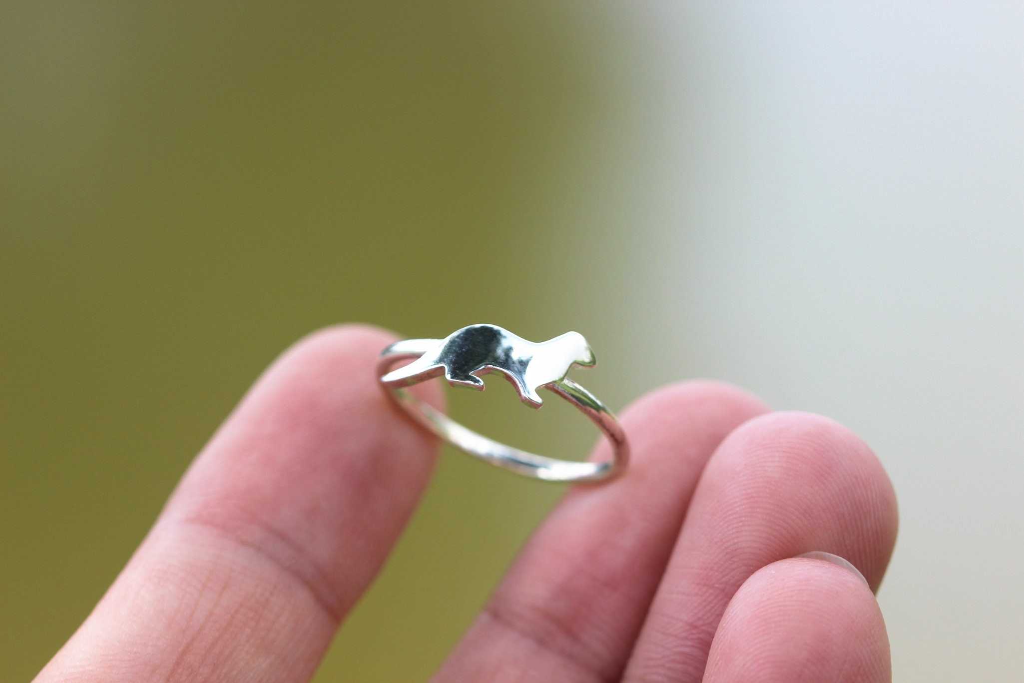 Sterling Silver Ring Sea Otter Ring Sterling Silver Otter - Etsy