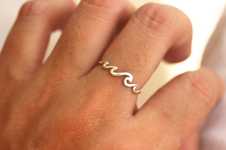 925 Sterling Silver Wave Ring Surfer Ring Silver Surf Ring - Etsy