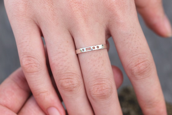 Custom Morse Code Ringpersonalized Secret Message | Etsy