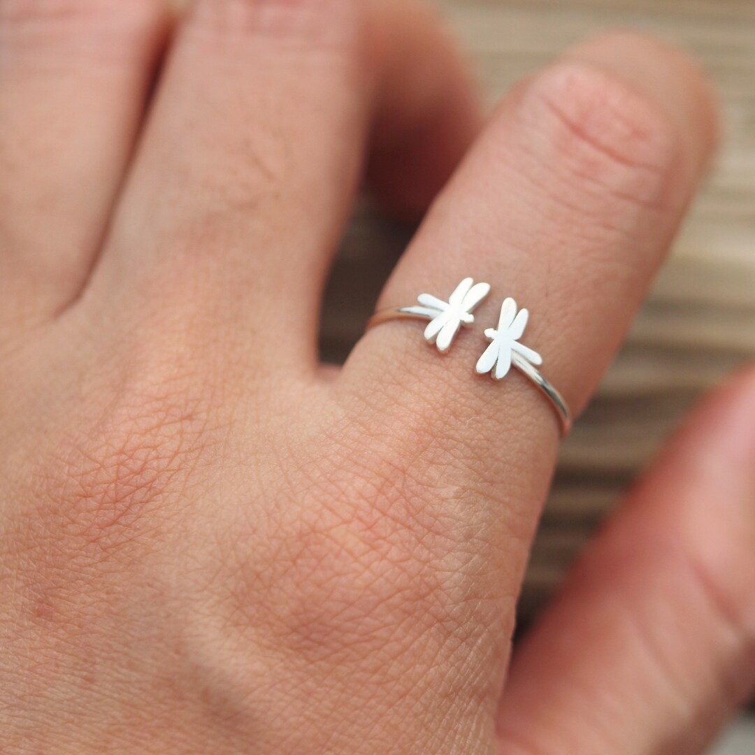 925 Silver Dragonfly Ring,animal Dragonfly Jewelry - Etsy