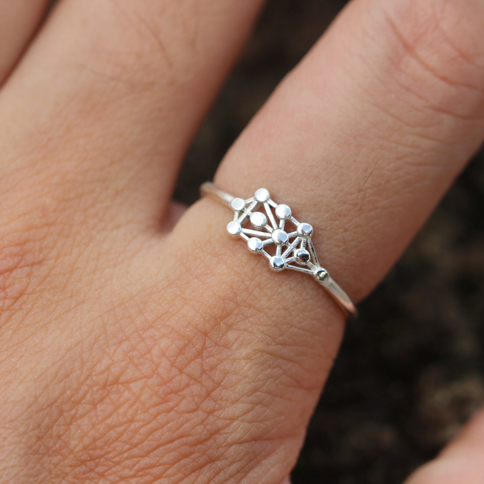 Sterling Silver Kabala Tree Ring Kabbalah Tree of Life Silver - Etsy