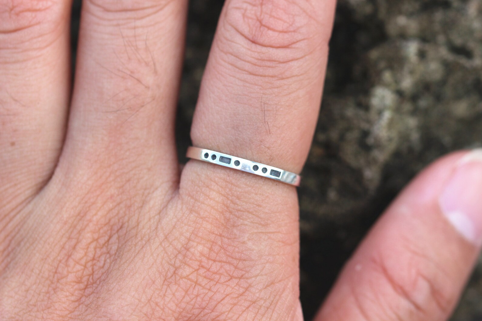 Custom Morse Code Ringpersonalized Secret Message | Etsy