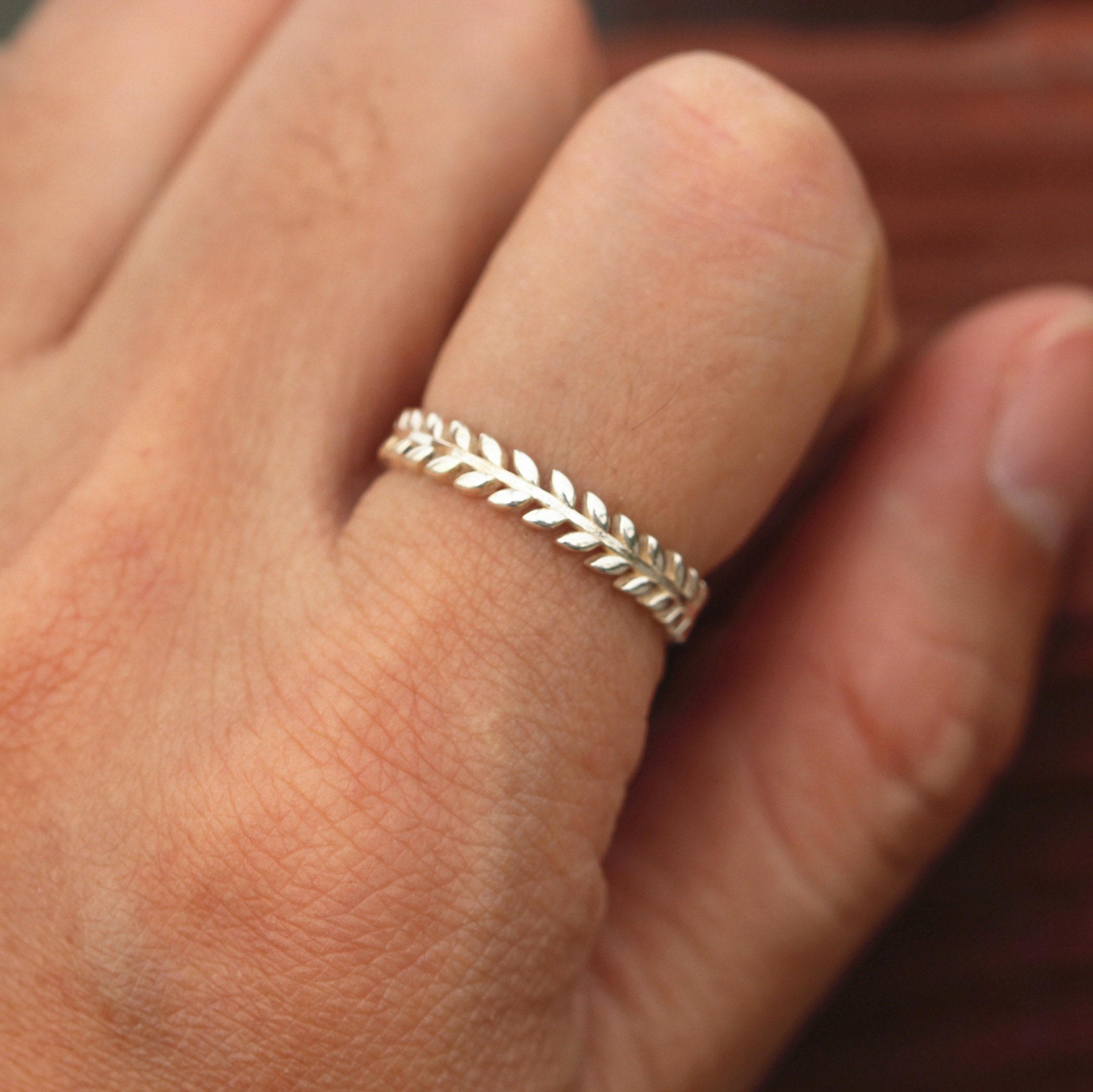 925 Sterling Silver Olive Branch Ringsilver Tree Branch - Etsy