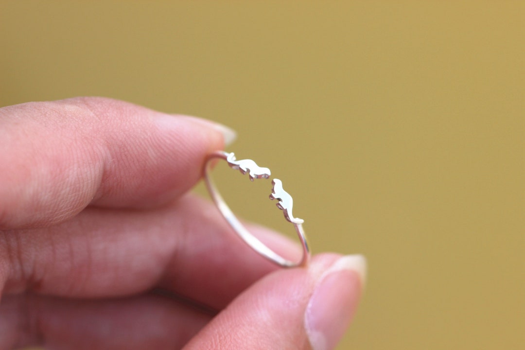 Sterling Silver Sea Otter Ring: Animal Lover Gift - Etsy