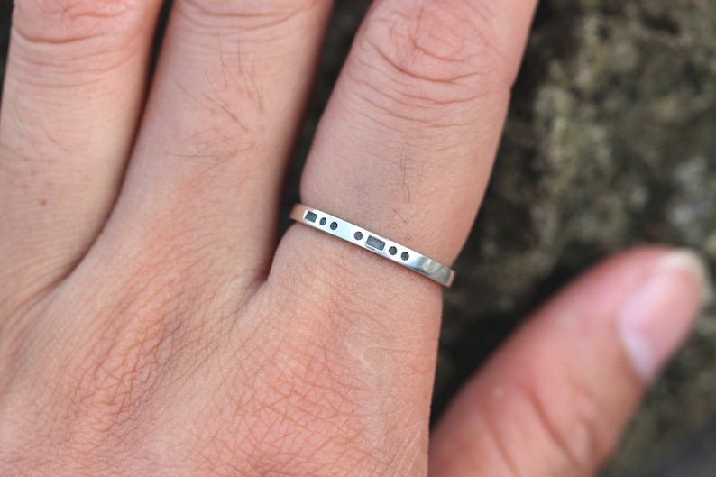 Custom Morse Code RINGPersonalized Secret Message | Etsy