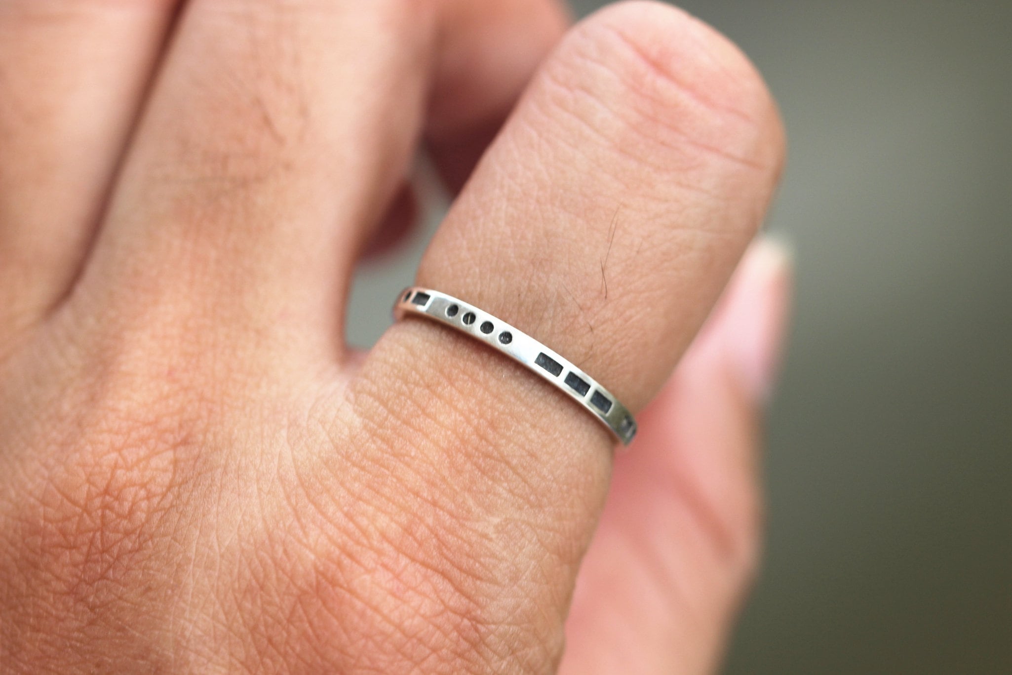 Custom Morse Code RINGPersonalized Secret Message | Etsy