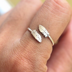 925 Sterling Silver Leaf Ring,silver Tree Ring,delicate Leaves Jewelry ...