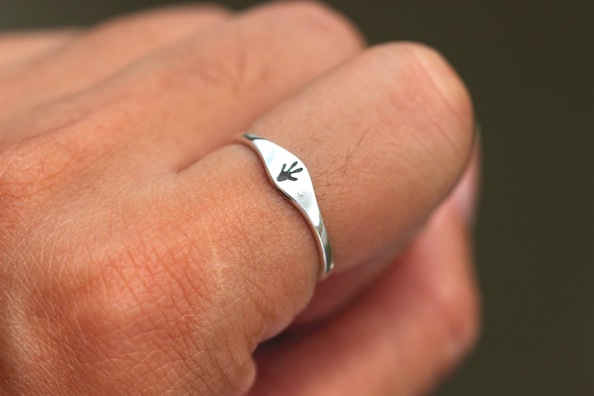 925 silver foot ringHorse Hoof Ringsilver paw ringFootprint | Etsy