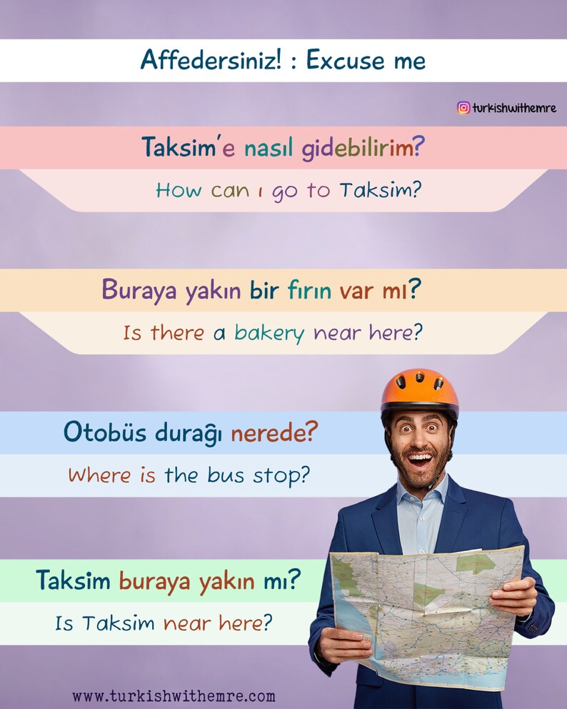 Turkish Vocabulary and Phrases A1 PDF - Etsy