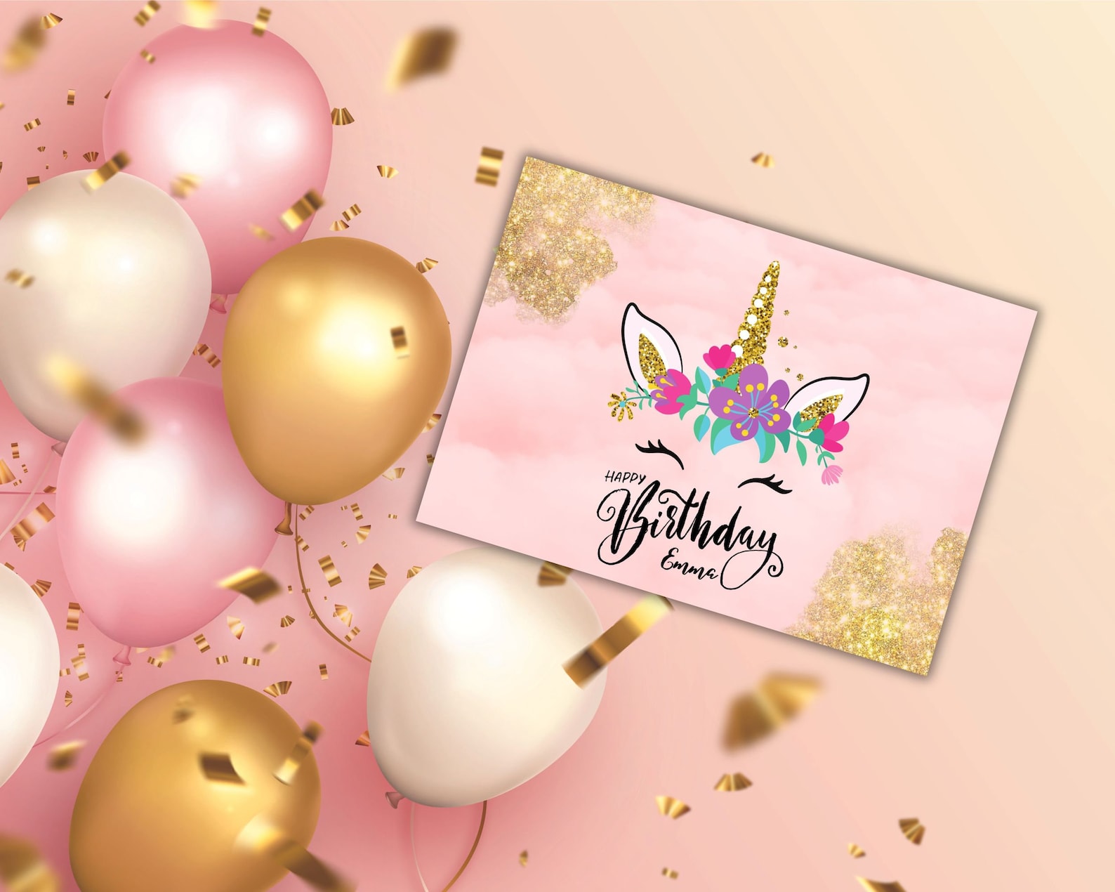 Editable Unicorn Birthday Card Unicorn Birthday Card Unicorn Birthday ...