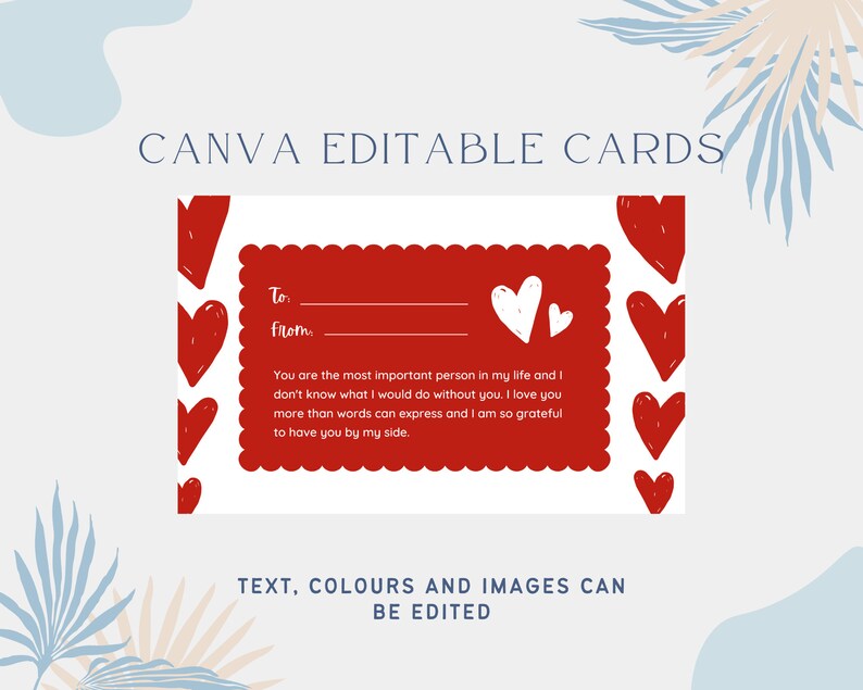 Editable Romantic Card I Love You Card Card for Wife Romantic Greeting ...