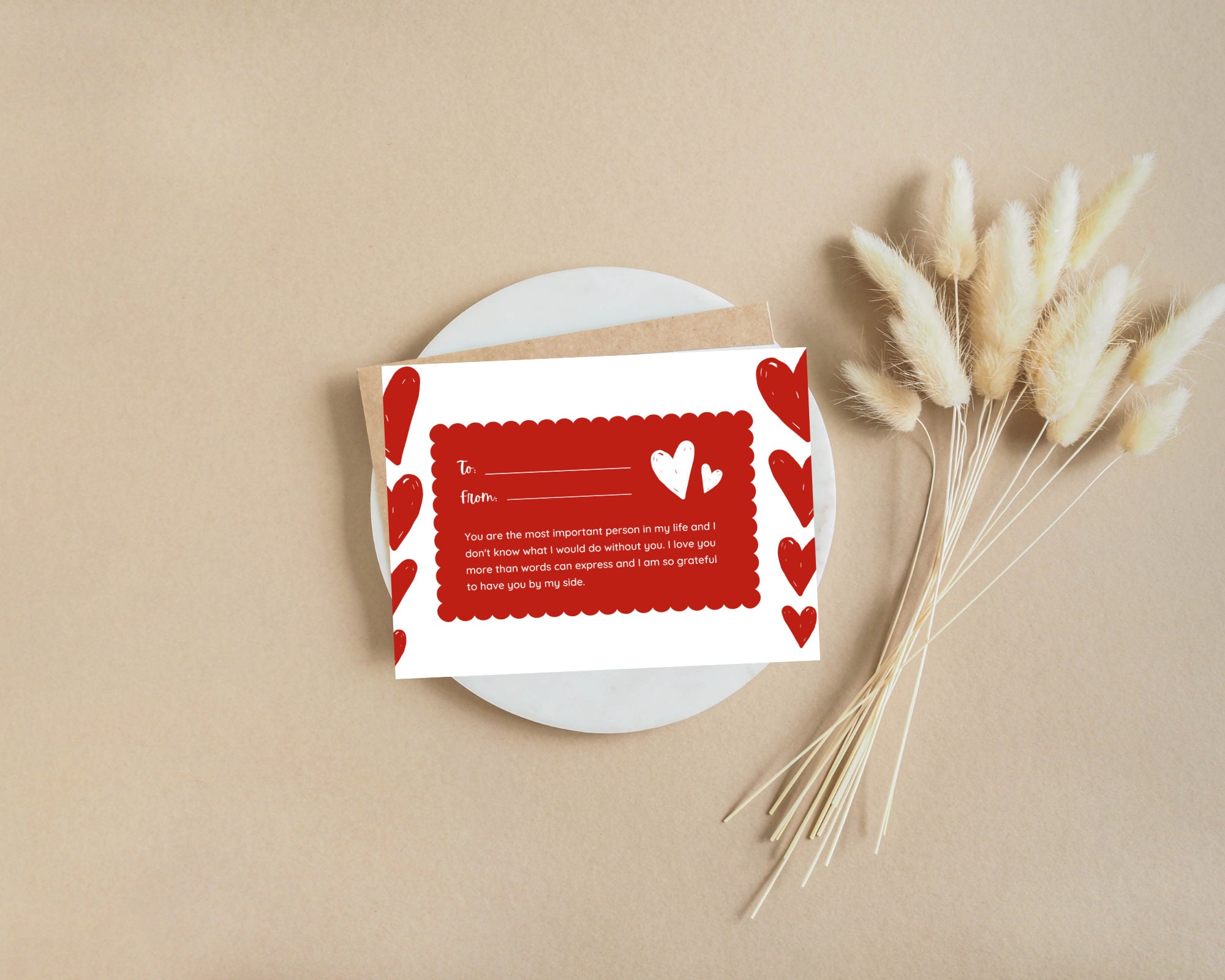 Editable Romantic Card I Love You Card Card for Wife Romantic Greeting ...