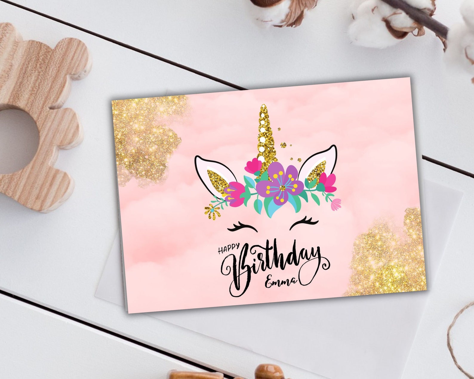 Editable Unicorn Birthday Card Unicorn Birthday Card Unicorn Birthday ...