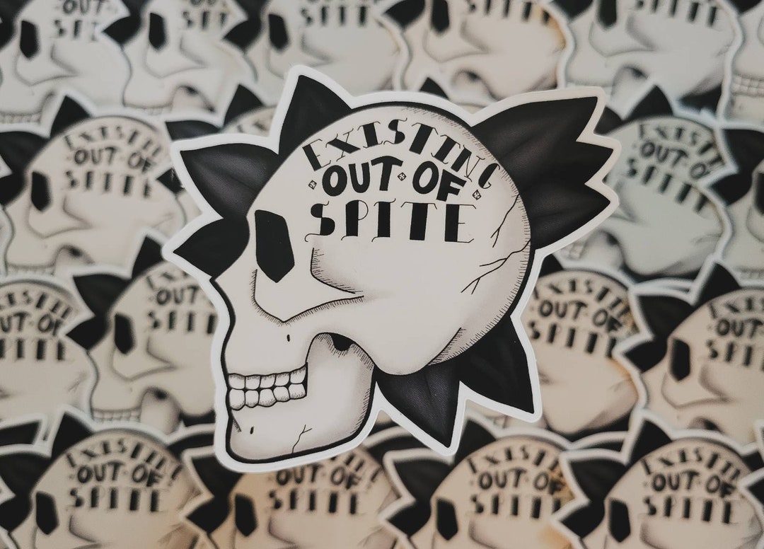 Existing Out of Spite Vinyl Sticker | Dark Humor Sticker | Depression ...
