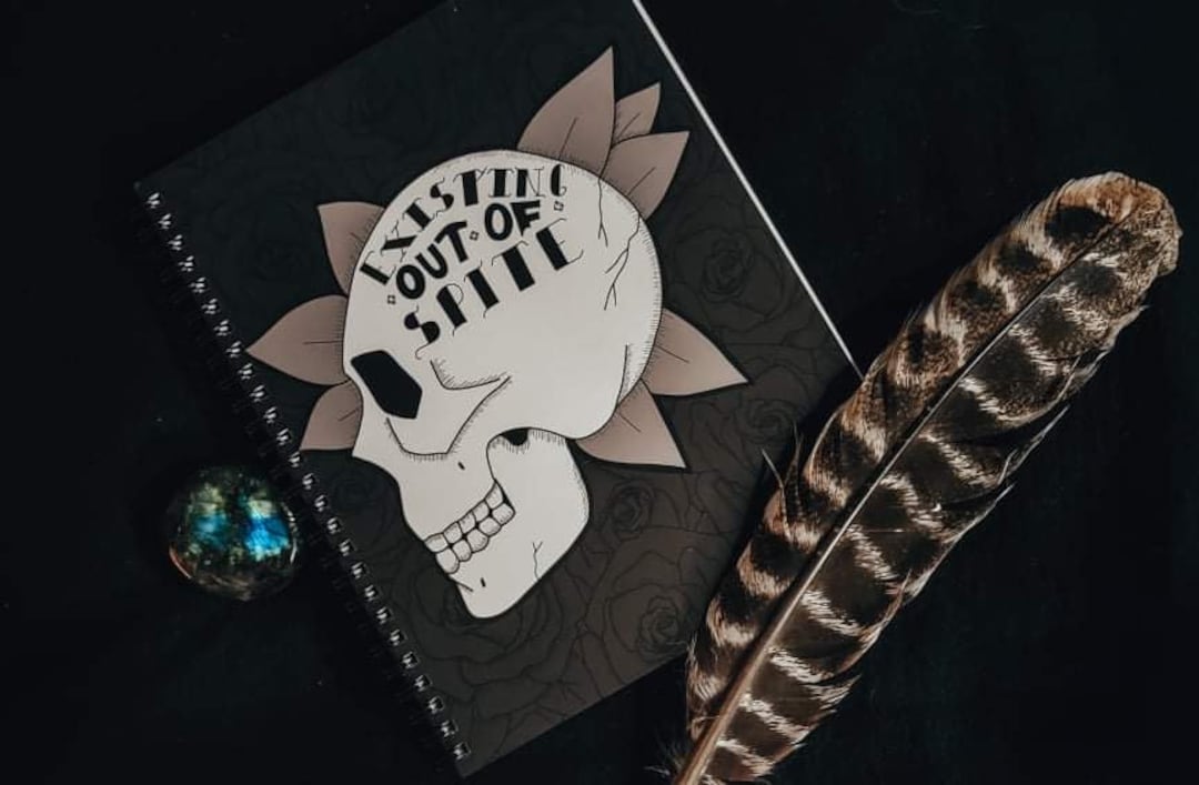 Existing Out of Spite Notebook | Dark Humor Notebook | Depression ...