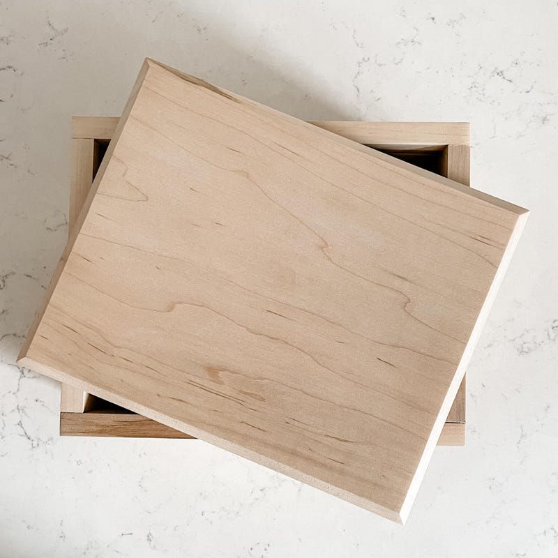 Maple Wood Box - Etsy UK