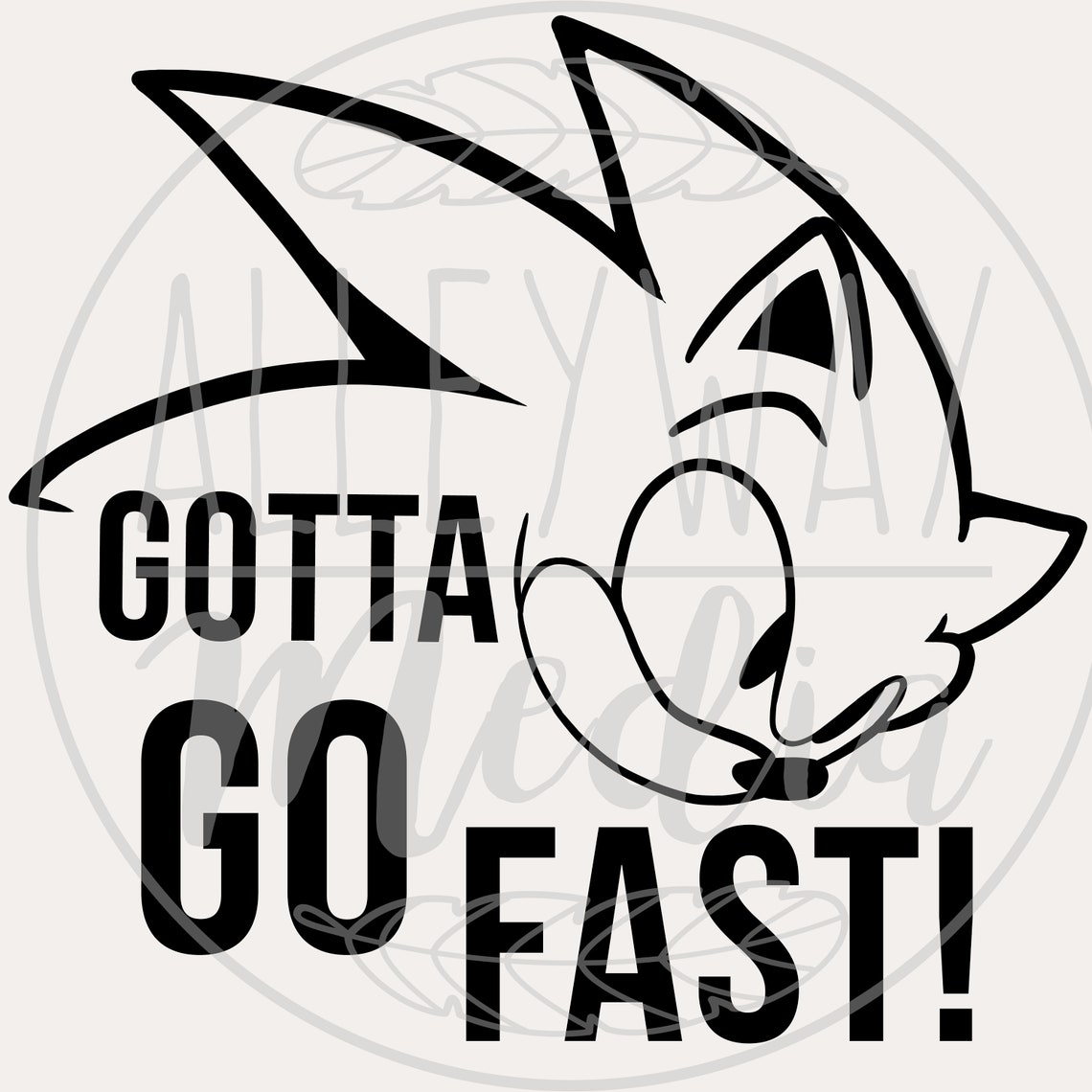 Sonic the hedgehog inspired Gotta Go Fast Vinyl Car Decal | Etsy