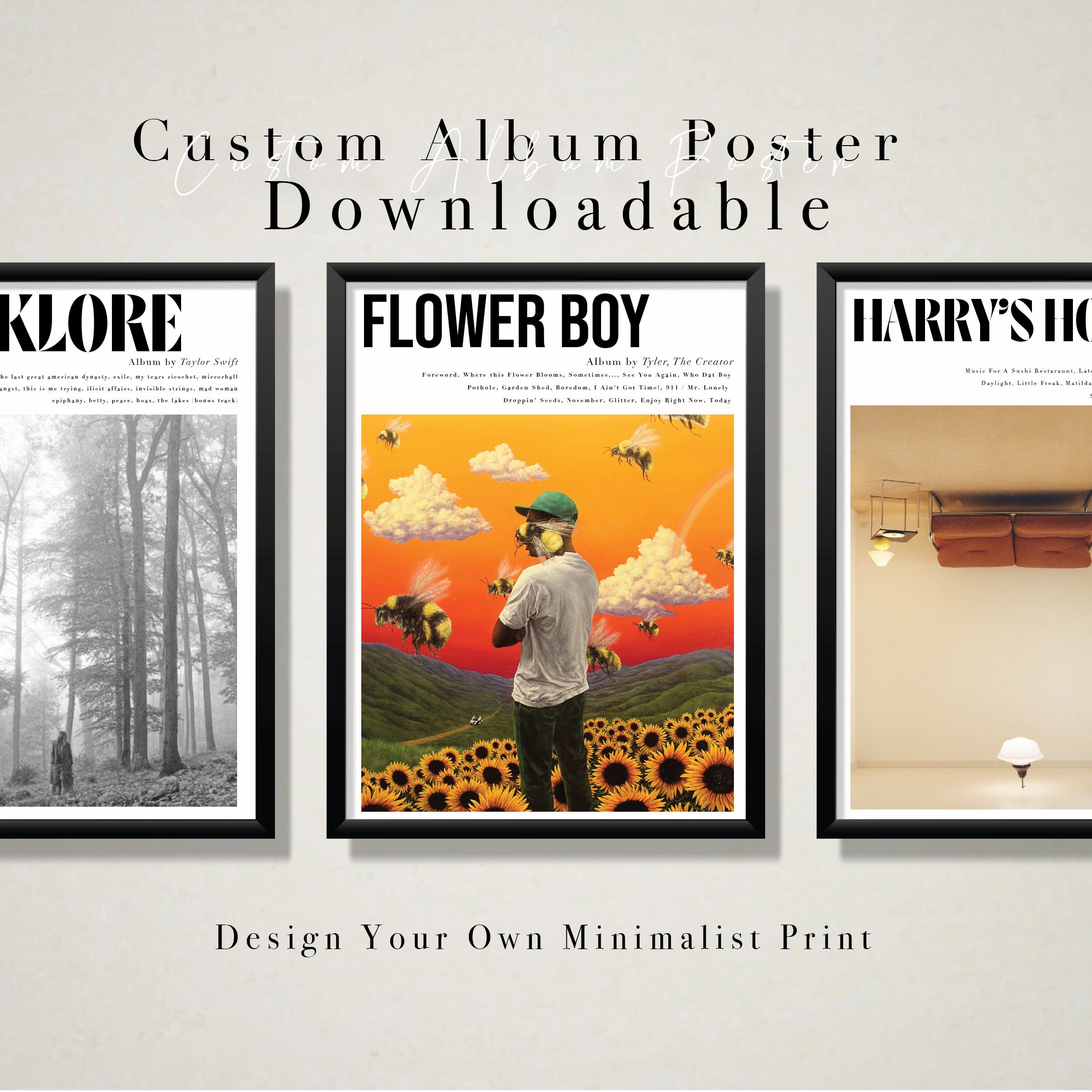 Digital Custom Music Album Wall Poster Downloadable Vintage - Etsy