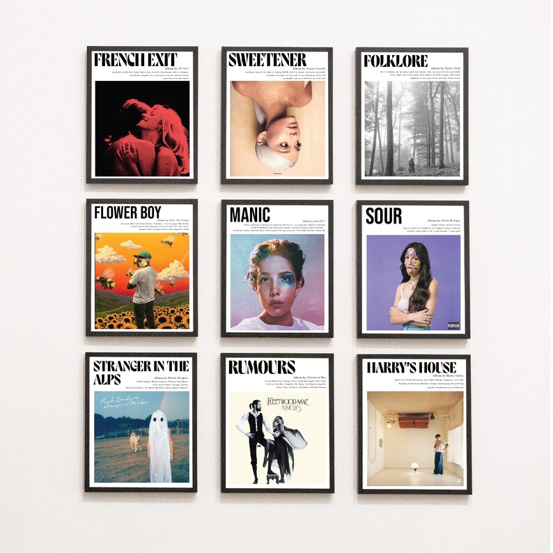 Digital Custom Music Album Wall Poster Downloadable Vintage - Etsy