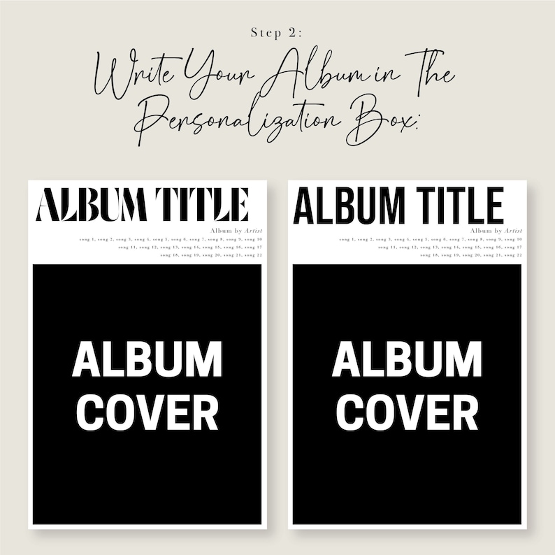 Custom Music Album Wall Poster Vintage Personalized Poster - Etsy