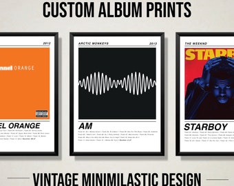 Custom Song Album Cover Wall Poster Minimalist Personalized - Etsy