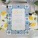 Mediterranean Themed Menu - Personalised With Guests Name | Hen Party ...