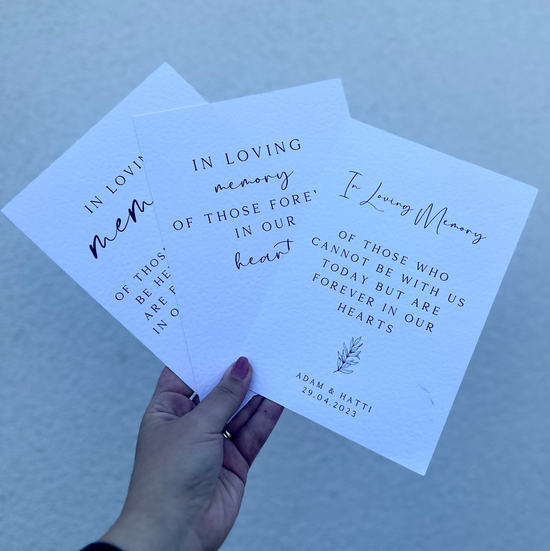 Personalised in Loving Memory Sign Personalised Print in Loving Memory ...