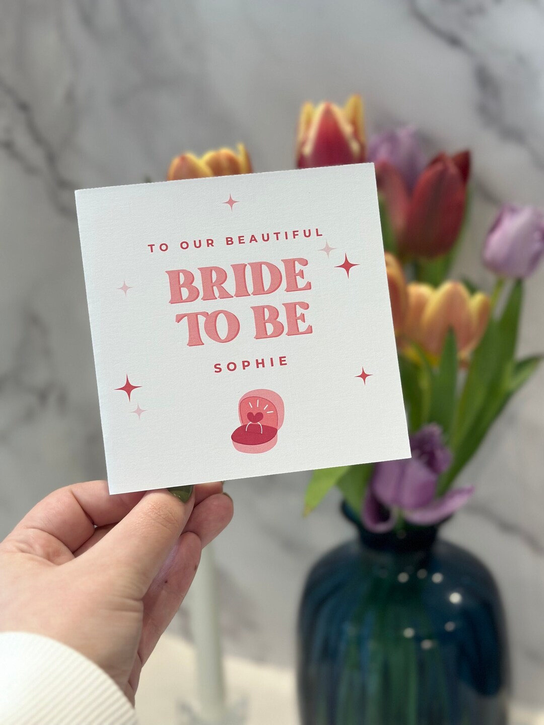 Personalised Bride to Be Card | Bride to Be Card With Ring ...