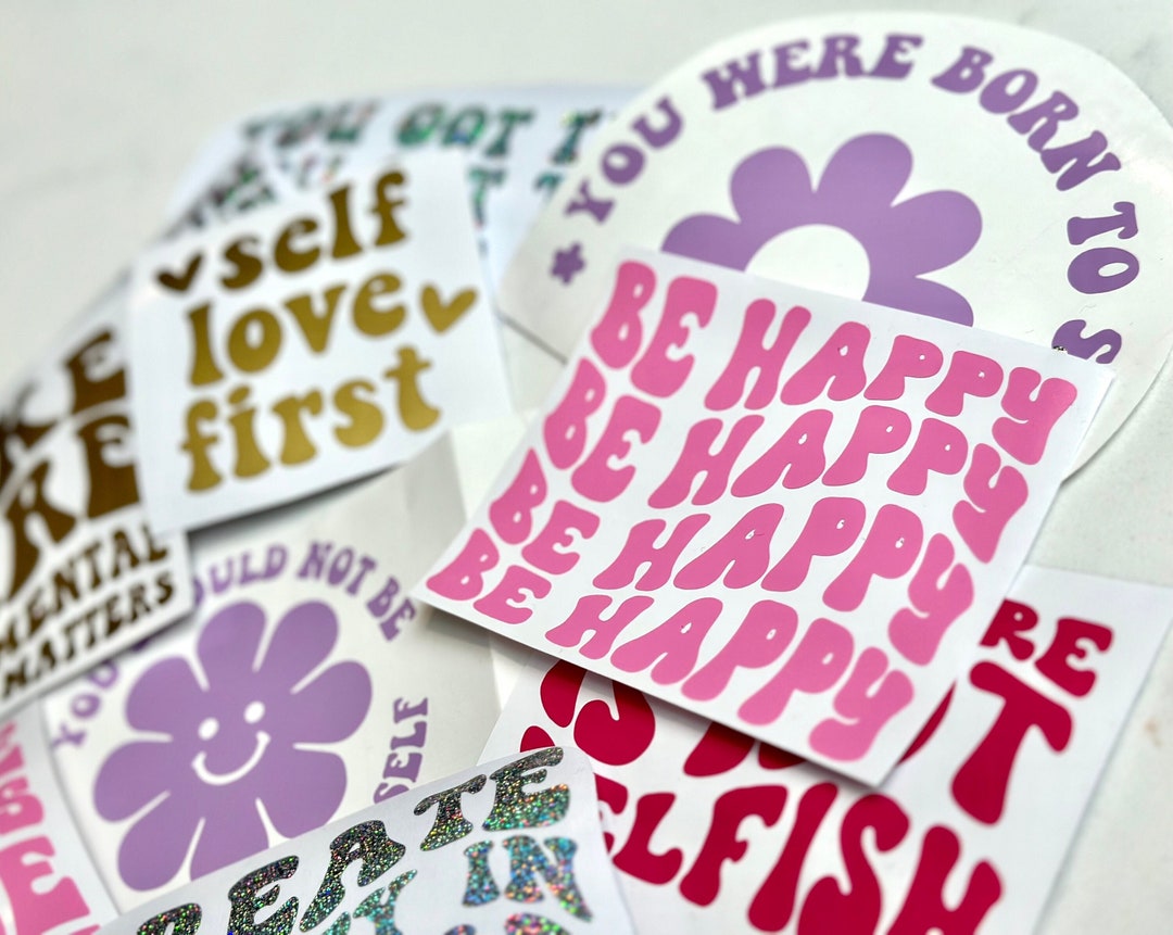 Retro Inspirational + Motivational Labels | Decals Perfect for Mirrors ...