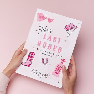 Last Rodeo Hen Itinerary Template | Hen Weekend Itinerary | Digital Hen ...