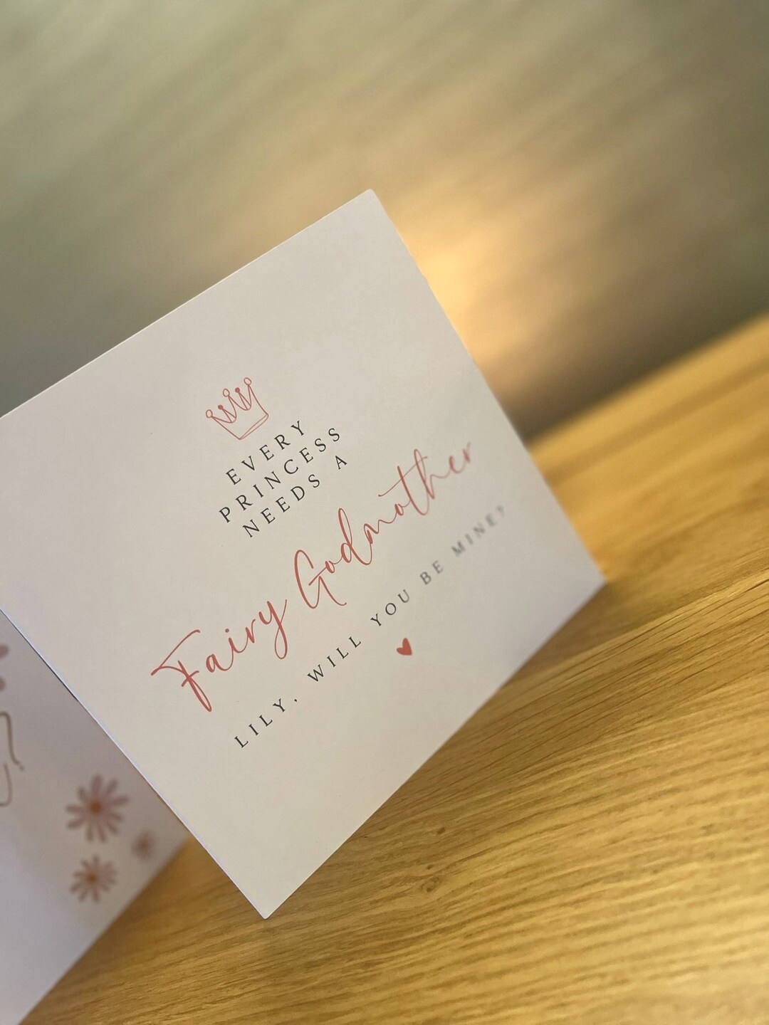 Personalised Every Princess Needs A Fairy Godmother Proposal Card ...