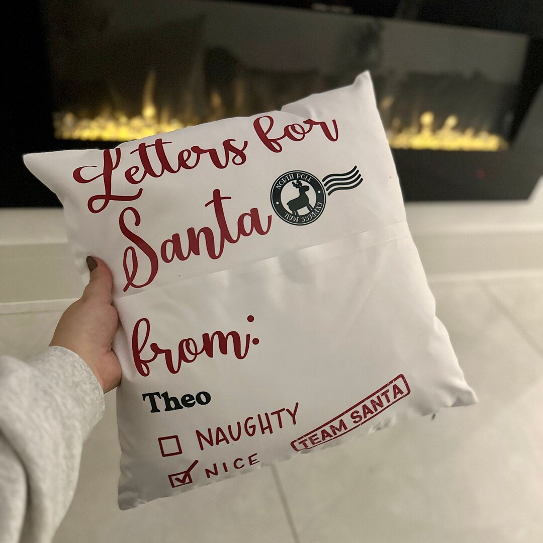Personalised Letter to Santa Cushion Christmas Cushion Christmas Eve ...