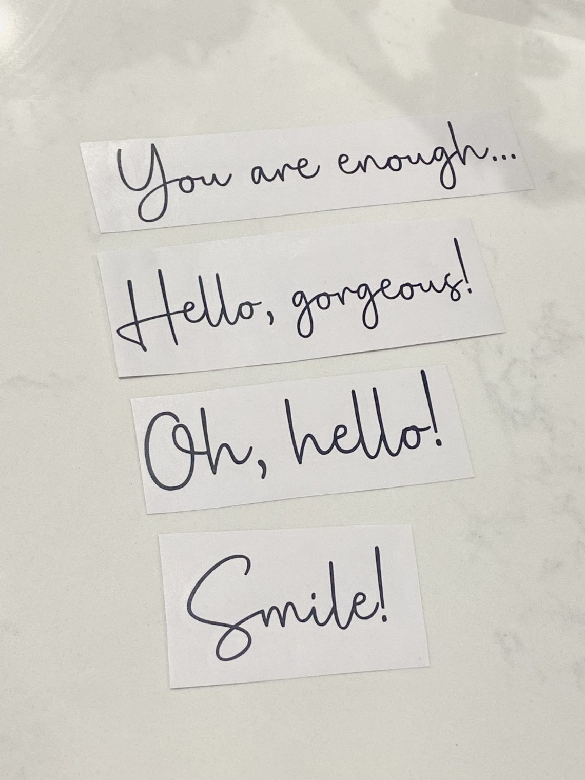 Motivational Self Love Labels Decals Perfect for Mirrors | Etsy UK