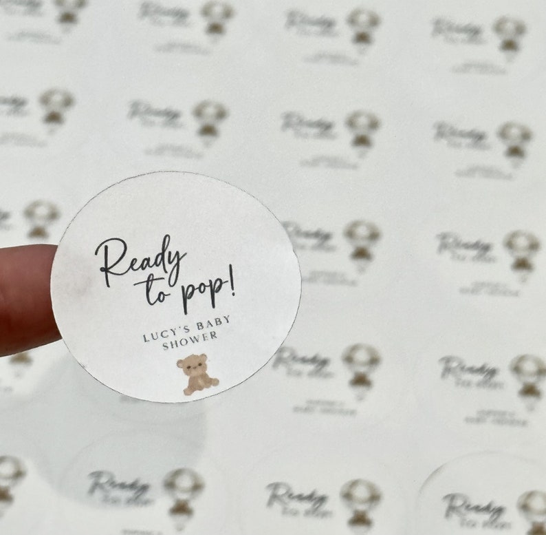 Personalised Ready to Pop Sticker Sheets Choice of 4 Designs - Etsy UK