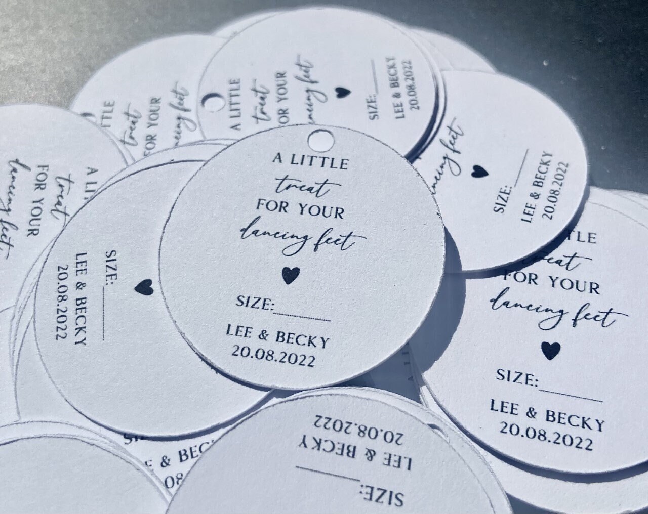 Personalised A Little Treat for Your Dancing Feet Tags - Etsy