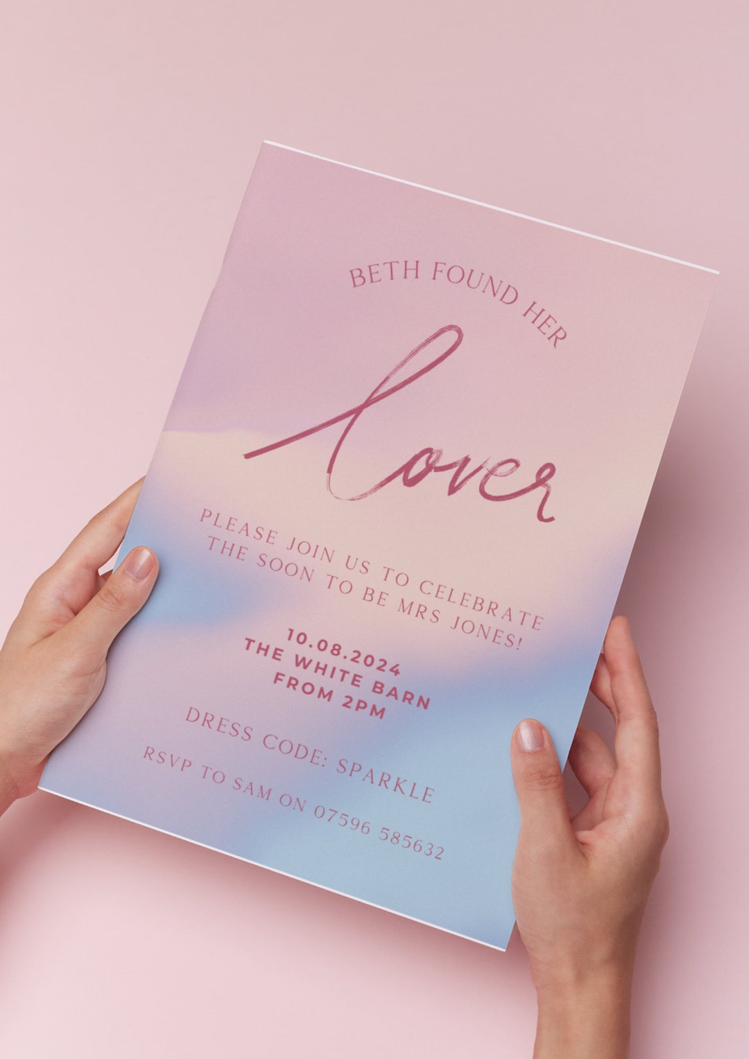 Taylor Swift Inspired Lover Hen Invitation Bridal Era Hen Weekend ...