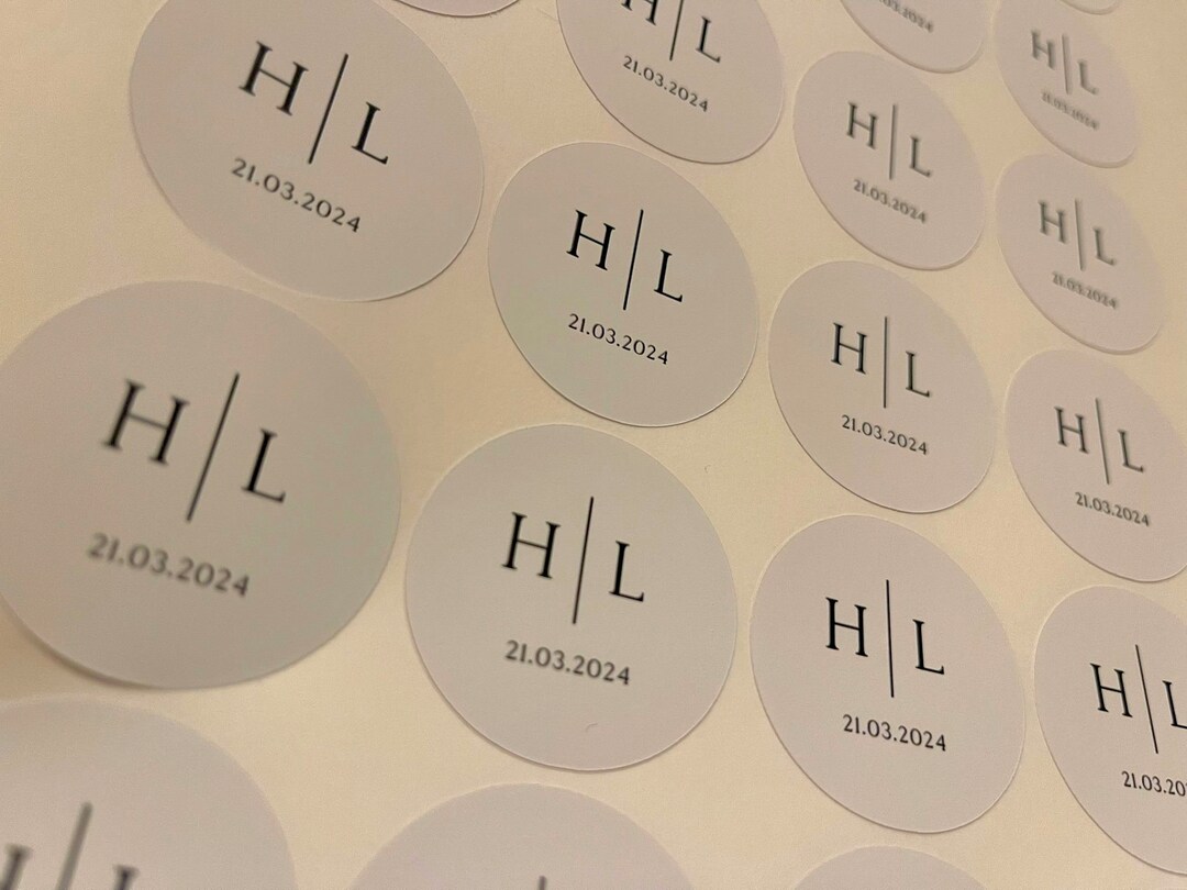 Personalised Wedding Initial Sticker Sheets - Choice of 6 Designs ...