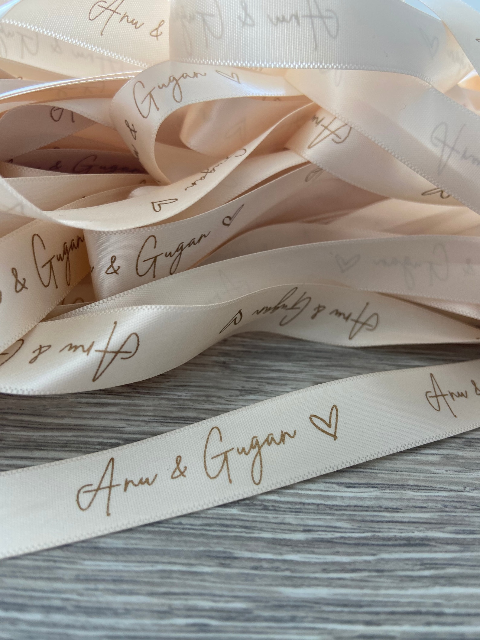 Personalised 15mm Ribbon Personalised Satin Ribbon Gift Wrapping Custom ...