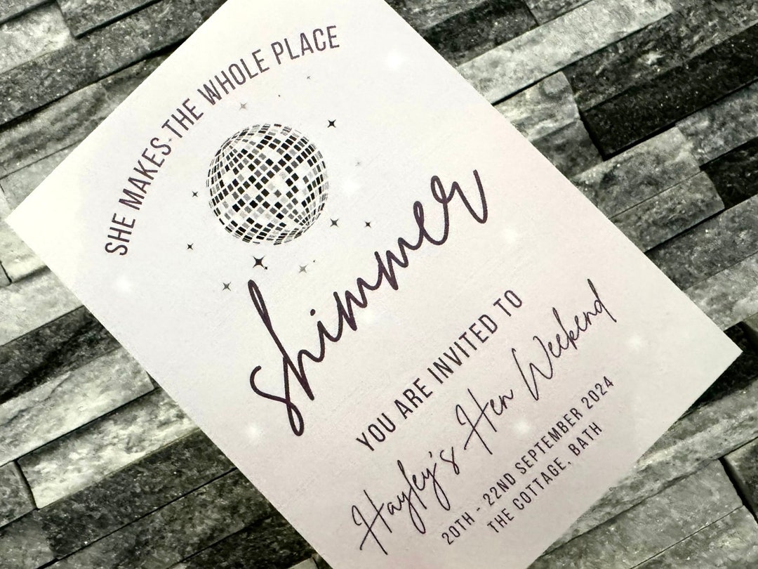 Taylor Swift Inspired Shimmer Hen Party Invitation: Bridal Era - Etsy