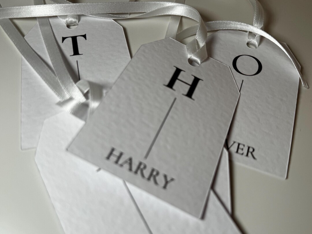 Personalised Initial and Name Hanger Tags | Bridesmaid + Groomsman Name ...