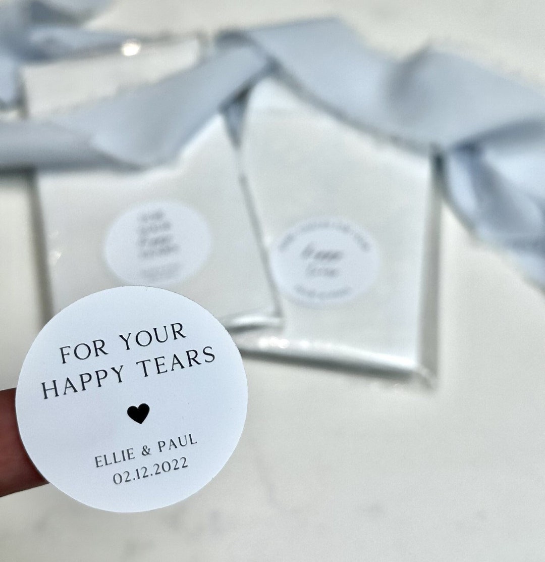 Personalised Wedding Happy Tears Sticker Sheets Choice of 4 Designs ...