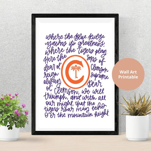 Clemson Art - Etsy