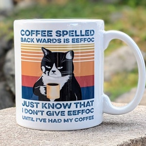 Funny Coffee Mug | Eeffoc Coffee Mug | Personalized Gifts | Cat Mug ...