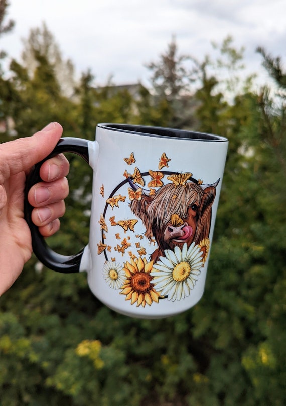 Cow Coffee Mug Cow Cup Personalized Mug Highland Cow Mug - Etsy